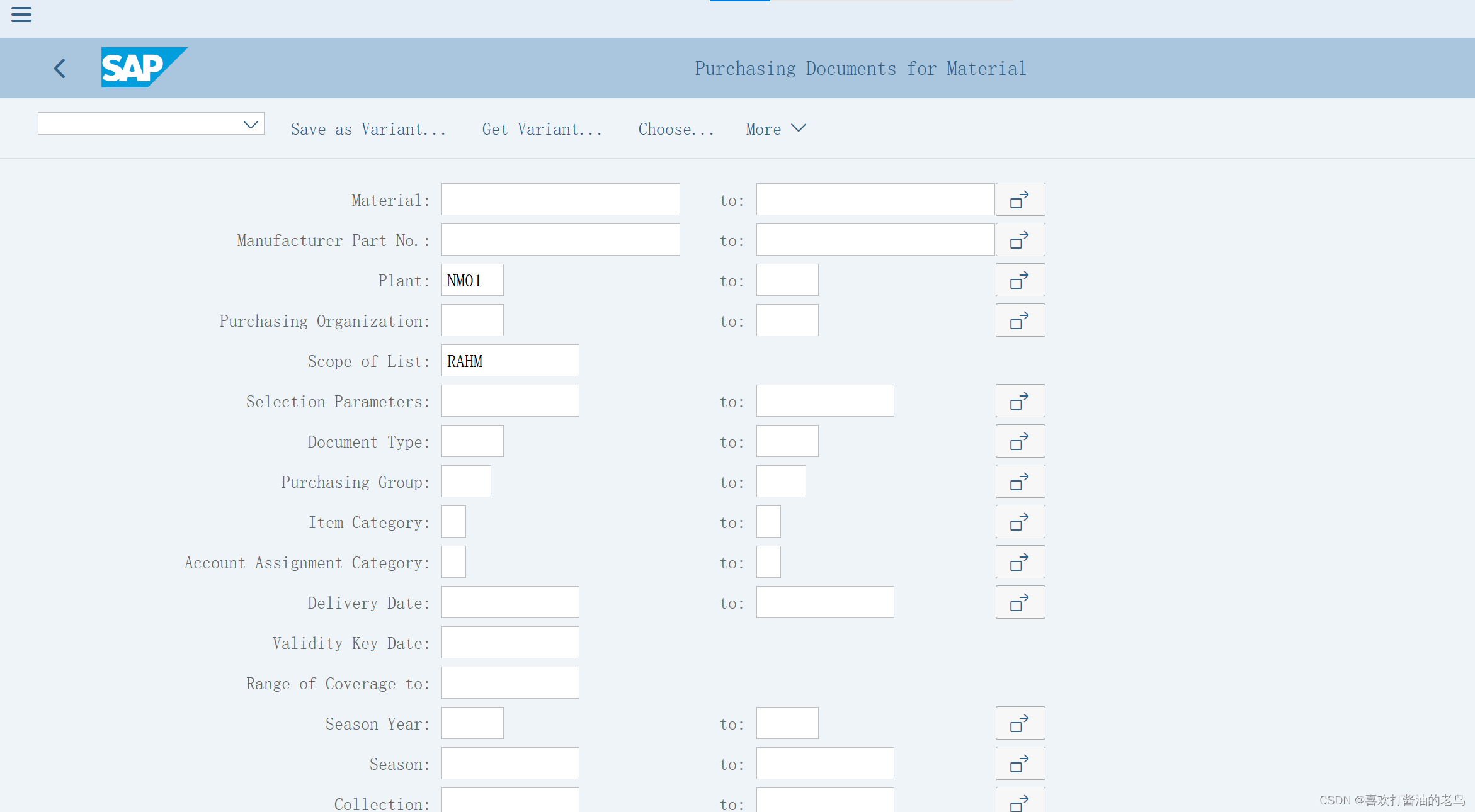SAP MM 采购报表里的Scope of List RAHM_sap scope of list-CSDN博客