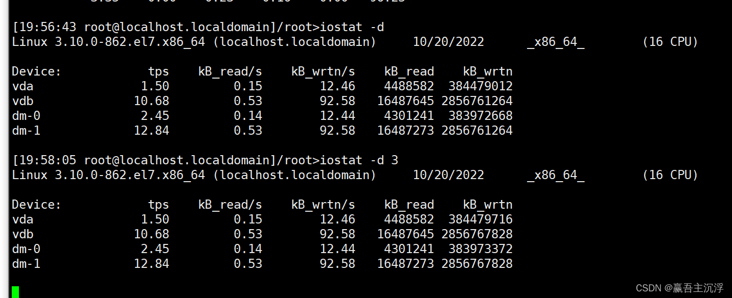 iostat 命令详解_iostat中rwait解析-CSDN博客