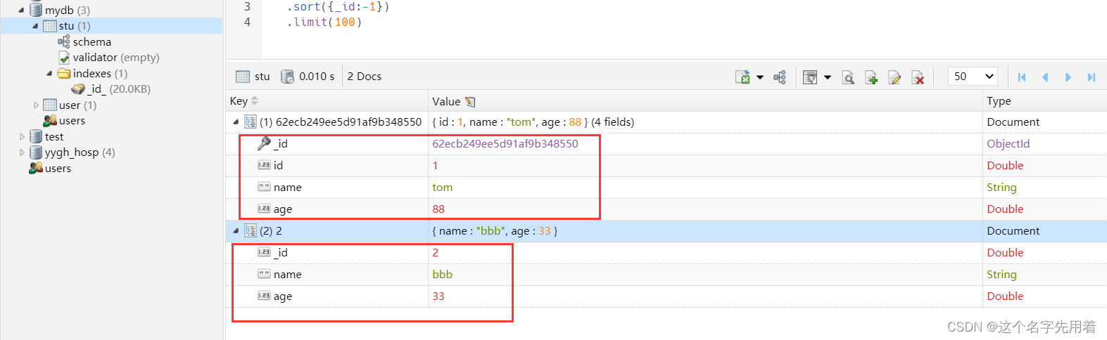 springboot整合MongoDB进行增删改查（详细）_springboot mongodb增删改查-CSDN博客