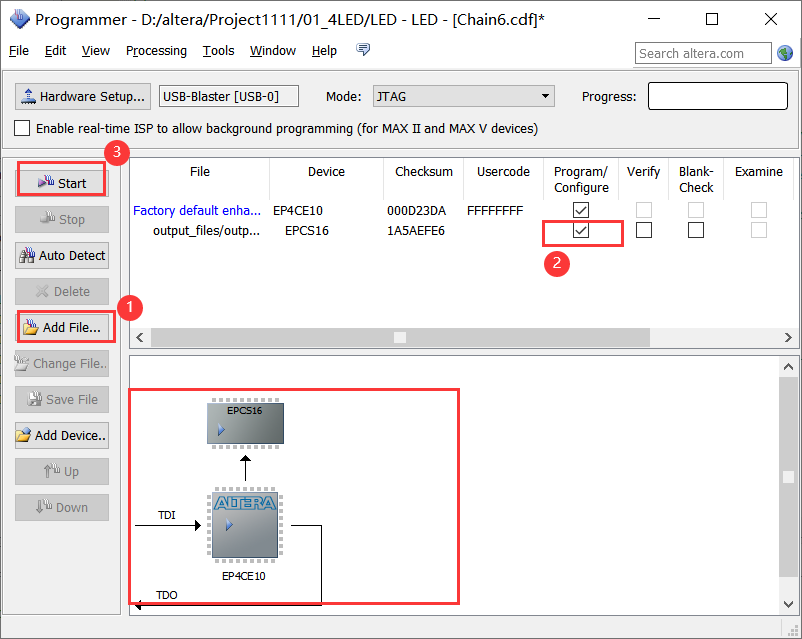 【FPGA从0开始系列】在Quartus13.1下LED流水灯实验（一）_黑金ax4010系列,型号为ep4ce10f17c8-CSDN博客