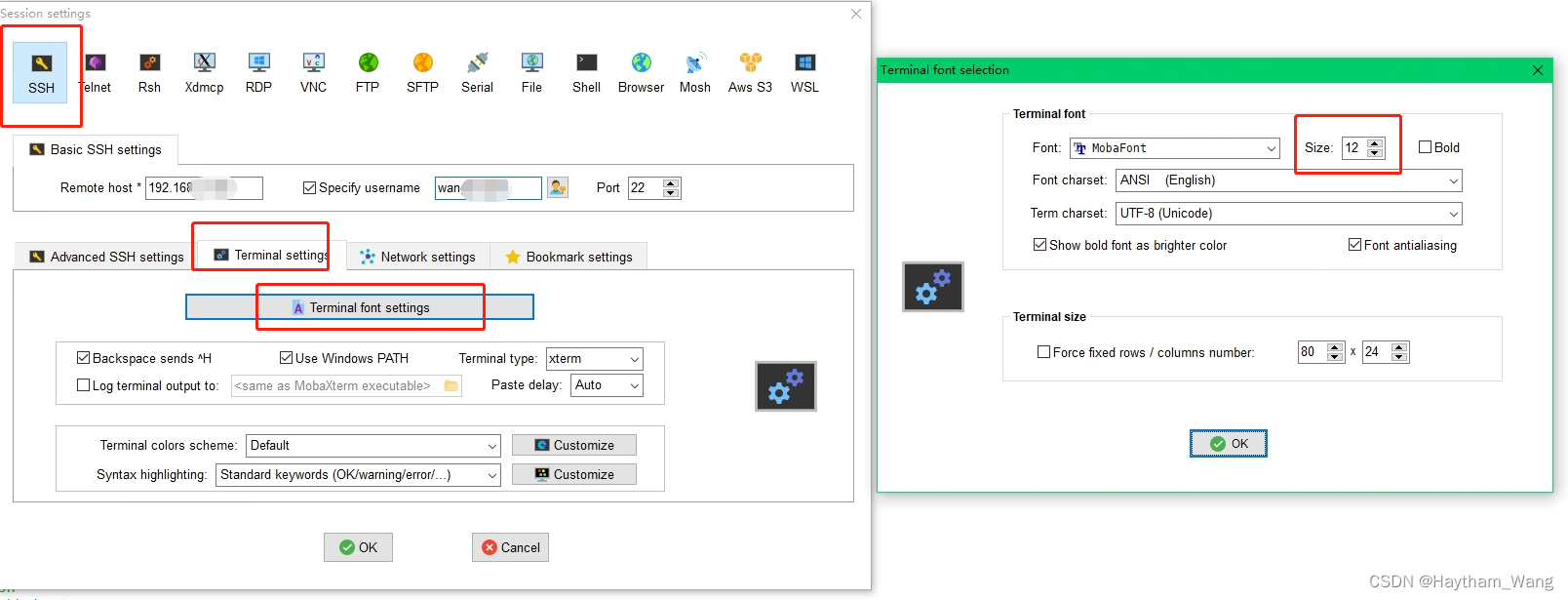 MobaXterm Terminal Tools Permanently set the font size after SSH - Programmer Sought