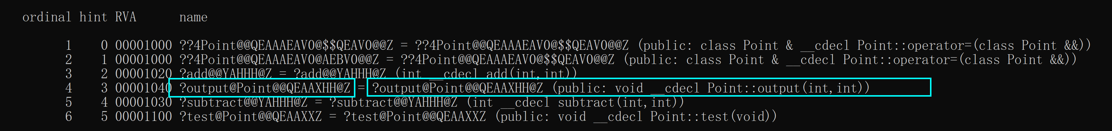 使用dumpbin查看动态链接库有 函数名=@ILT+数字(函数名)-CSDN博客