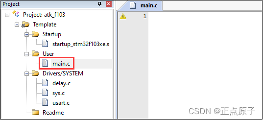 【正点原子STM32连载】 第六章 新建寄存器版本MDK工程 摘自【正点原子】STM32F103 战舰开发指南V1.2_stm32f103工程模板 寄存器-CSDN博客