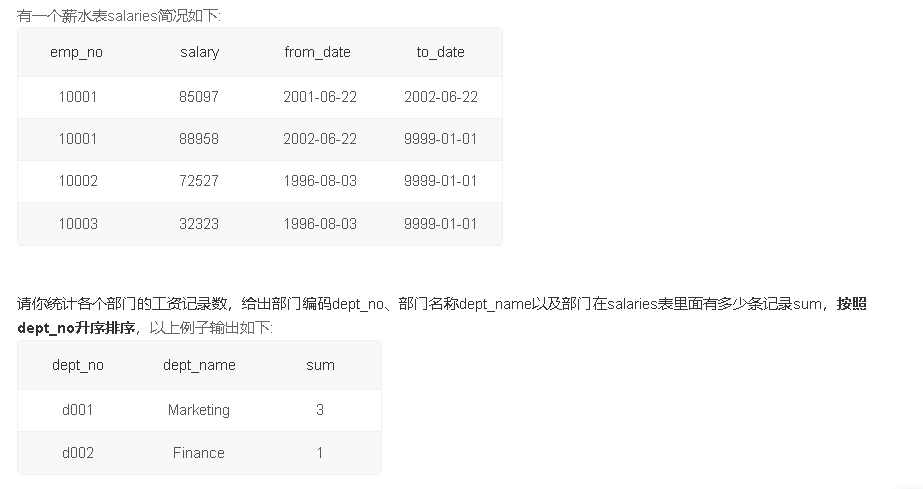 牛客sql学习 17216 统计各个部门的工资记录数csdn工资统计 Csdn博客