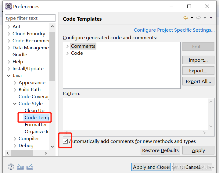 eclipse注释模板与格式化模板_ecliplse format class注释-CSDN博客