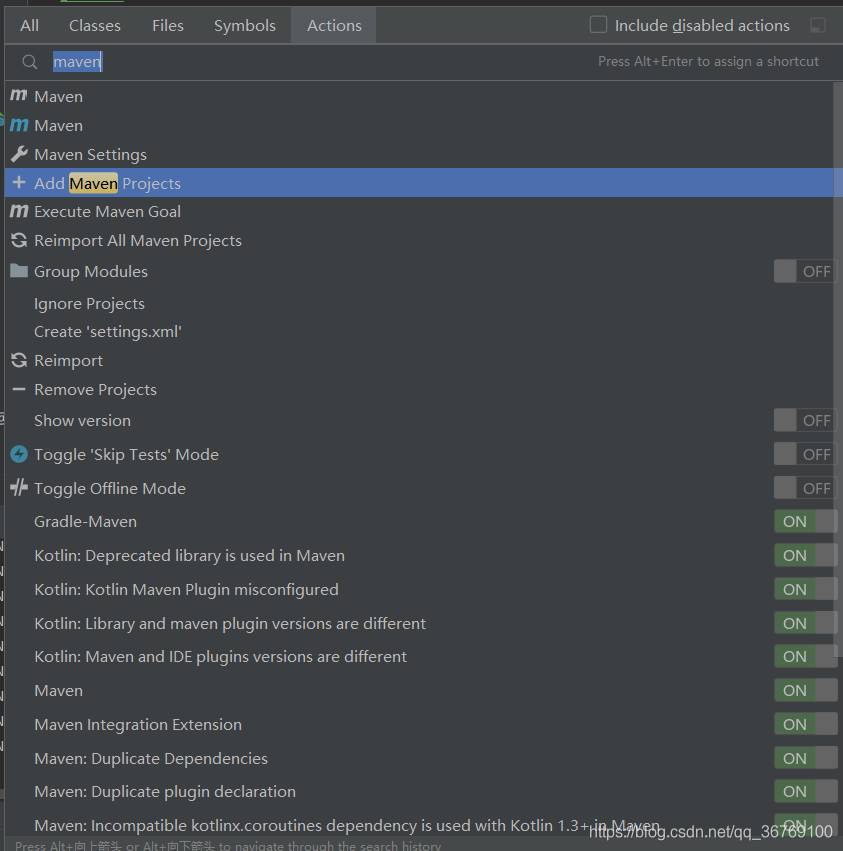 Idea_There is no Maven option in the most common column on the right ...