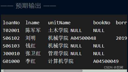 CTGU-2023春-MySQL数据库实验3_1-查询1-3_使用子查询查询与借阅证号为“s06102”的用户在同一单位的所有用户的借阅证号和 ...