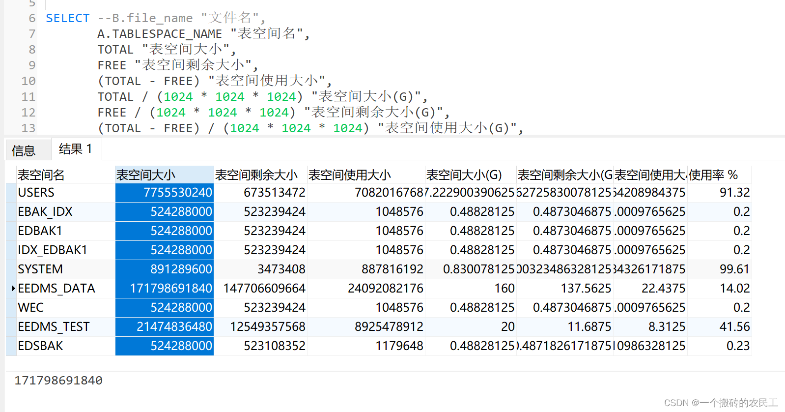 如何查看oracle数据库表空间oracle查看表空间 Csdn博客