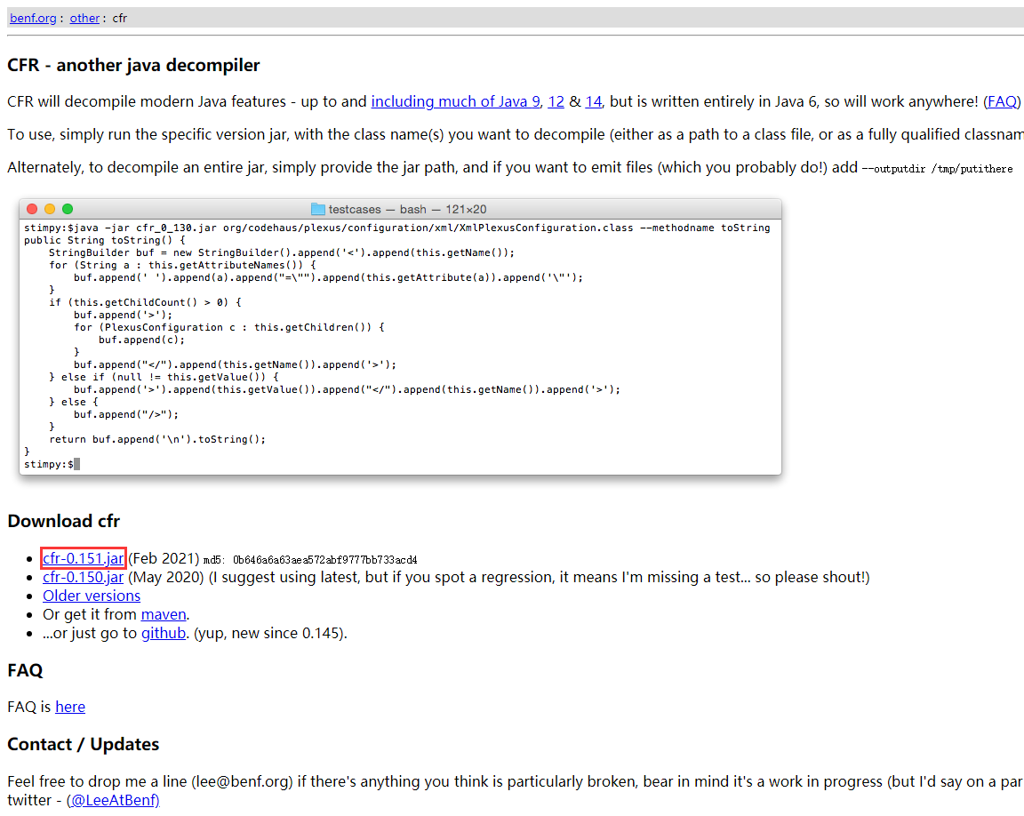 第九节——cfr反编译工具使用教程-CSDN博客
