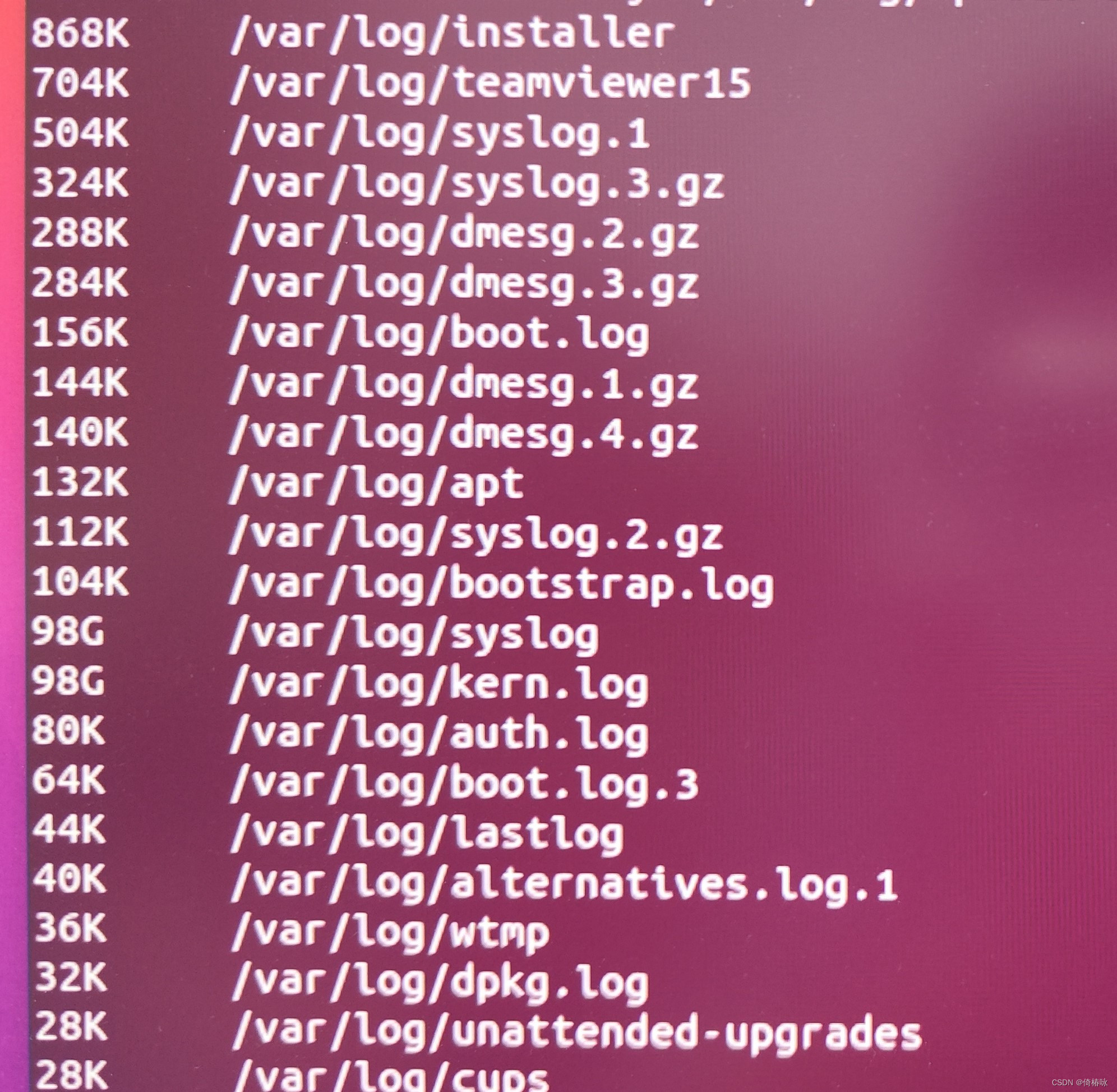 解决Ubuntu系统log太多导致磁盘内存不足问题记录_ubuntu系统log一天就满了-CSDN博客