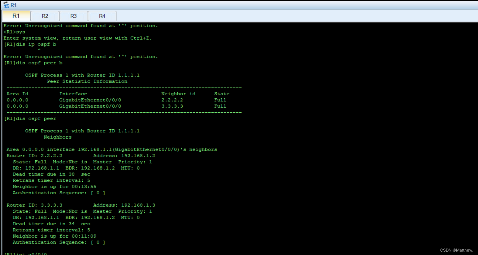 Ospf实验 Csdn博客