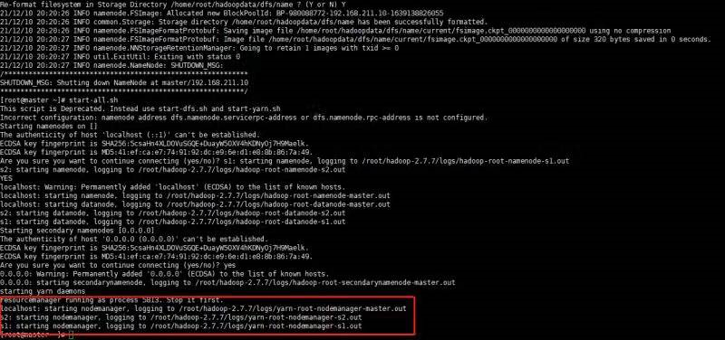 Hadoop格式化两次：Incorrect configuration: namenode address dfs.namenode.servicerpc-address or dfs ...
