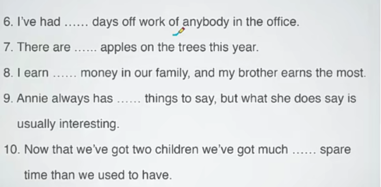 【限定词习题】a little / a few / less / fewer_数量限定词练习题-CSDN博客