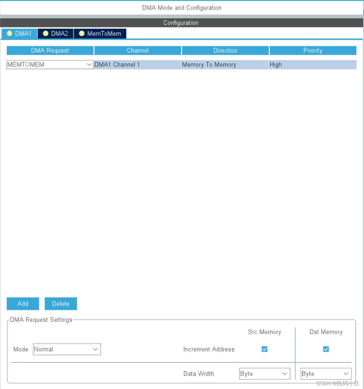 STM32 hal库使用笔记（四）DMA—内存到内存/内存到外设_hal库dma配置流程-CSDN博客