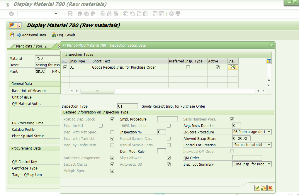 SAP QM初阶之物料主数据QM视图里的Preferred Inpspection Type_sap-qm10里面exception栏交通灯 ...
