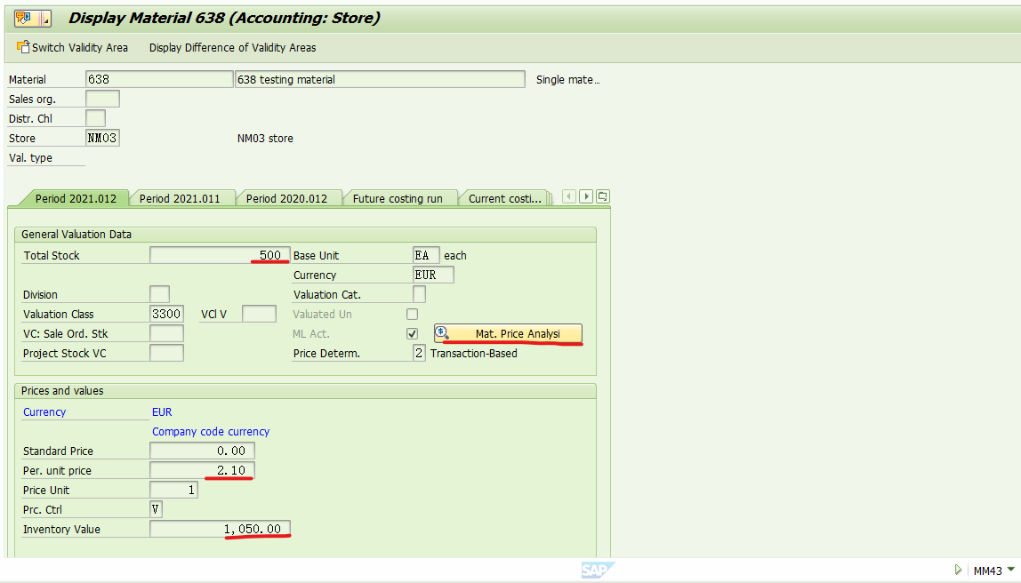 SAP MM: Change of material moving average price after goods receipt and ...