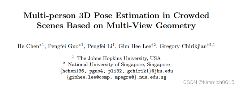 每日论文记录12-Multi-person 3D Pose Estimation in CrowdedScenes Based on ...
