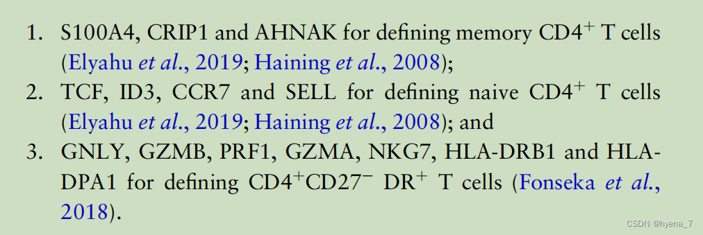 积累：marker gene（持续更新）_memory cd4 t cell的marker-CSDN博客