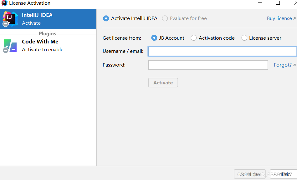 启动idea选不了Evaluate for free怎么办-CSDN博客