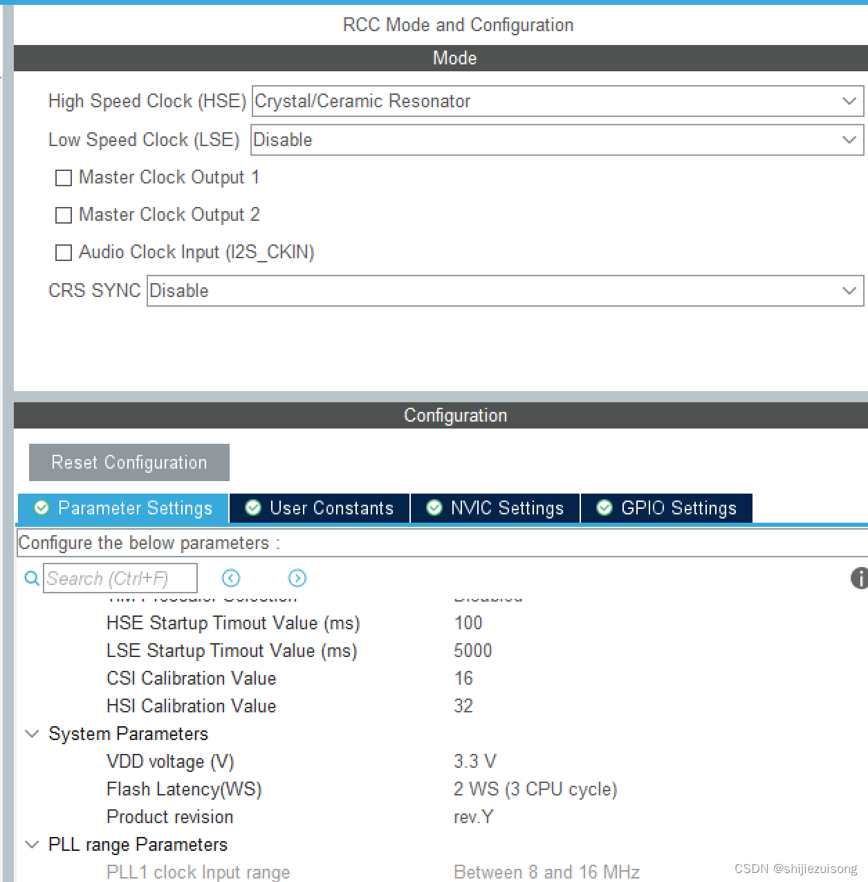 关于个人stm32cubemx配置stm32h7中遇到的rcc问题在cubemx找不到设置revy Csdn博客 1363