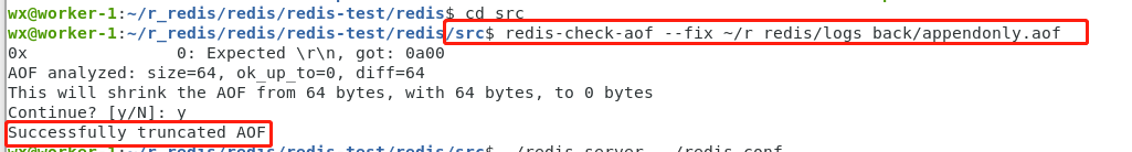 使用redis.conf无法启动Redis// aof 文件损坏 // Bad file format reading the append only file_启动redis集群 ...