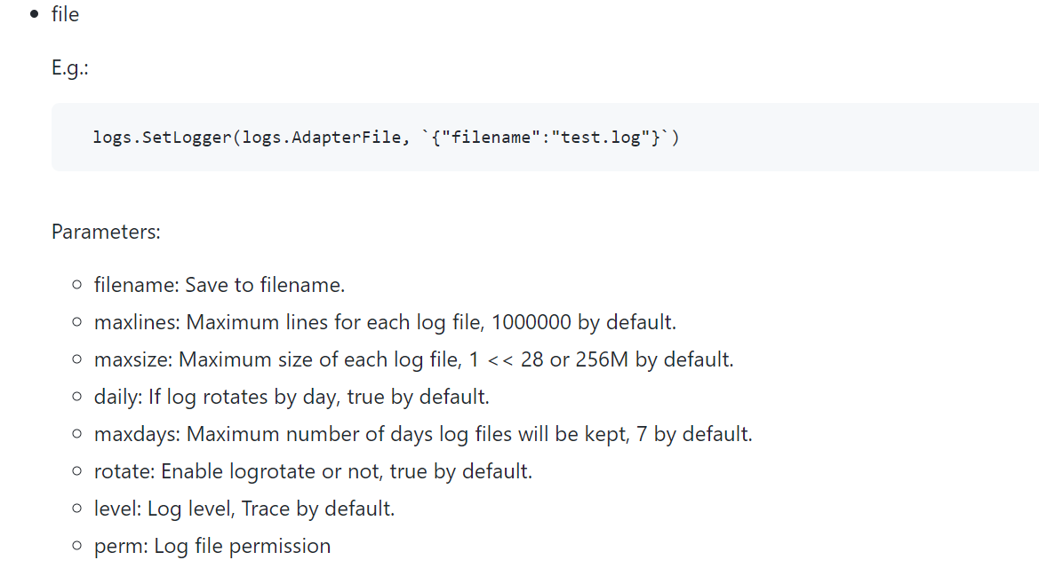 beego框架的日志组件logs_beego logs-CSDN博客