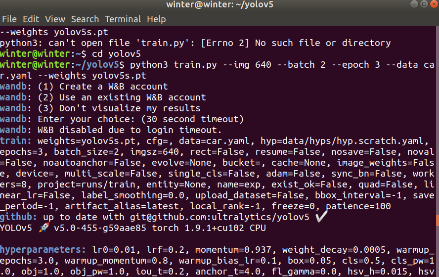 Ubuntu18下通过yolov5进行训练并预测_ubuntu18.04运行yolov5-CSDN博客