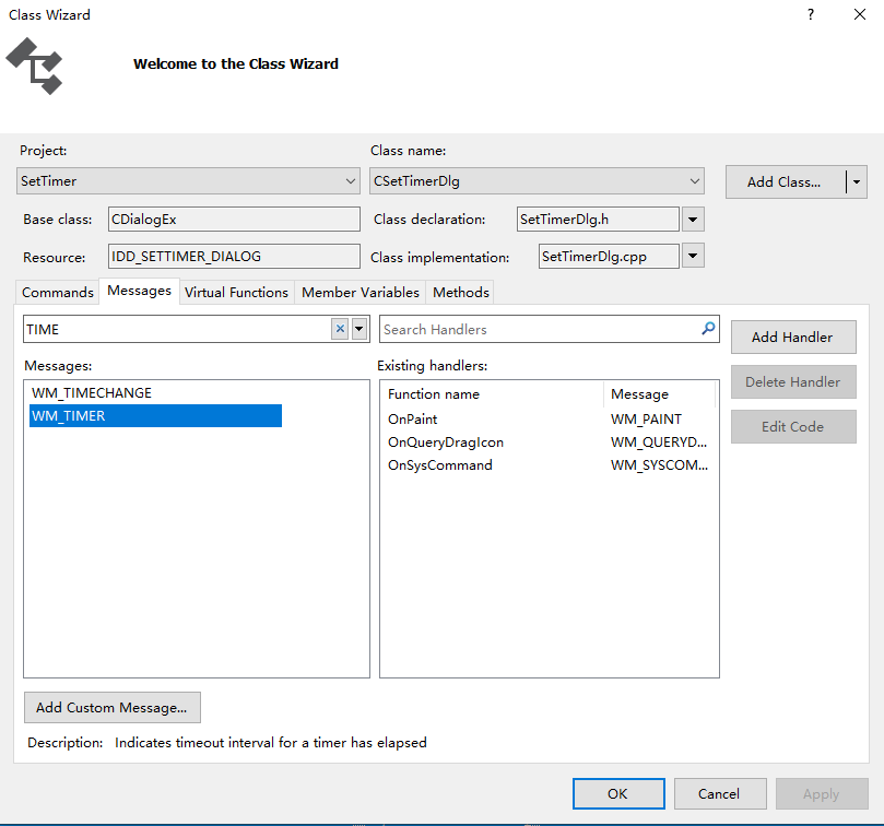 MFC 的定时器SetTimer_mfc settimer-CSDN博客