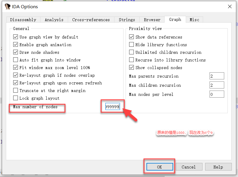 IDA7.7.220118 - The graph is too big_the graph is too big (more than 1000 nodes) to be -CSDN博客