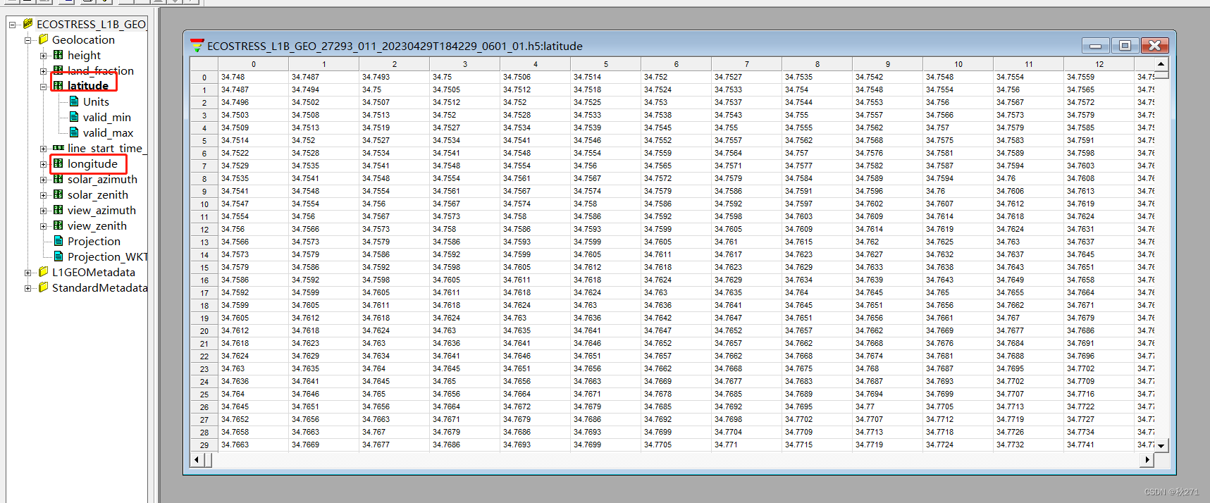 遥感IDL语言保姆式提取ECOSTRESS日地表温度栅格数据的方法-CSDN博客