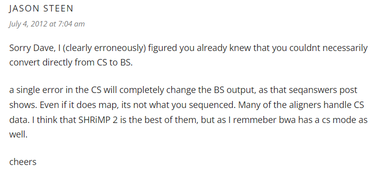 关于color space测序的样本处理+代码_solid colorspace-CSDN博客