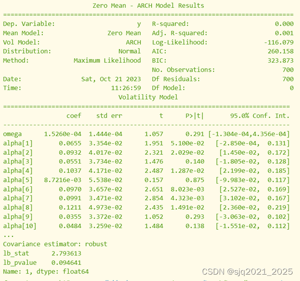 时间序列ARCH模型实战_arch模型如何定阶-CSDN博客