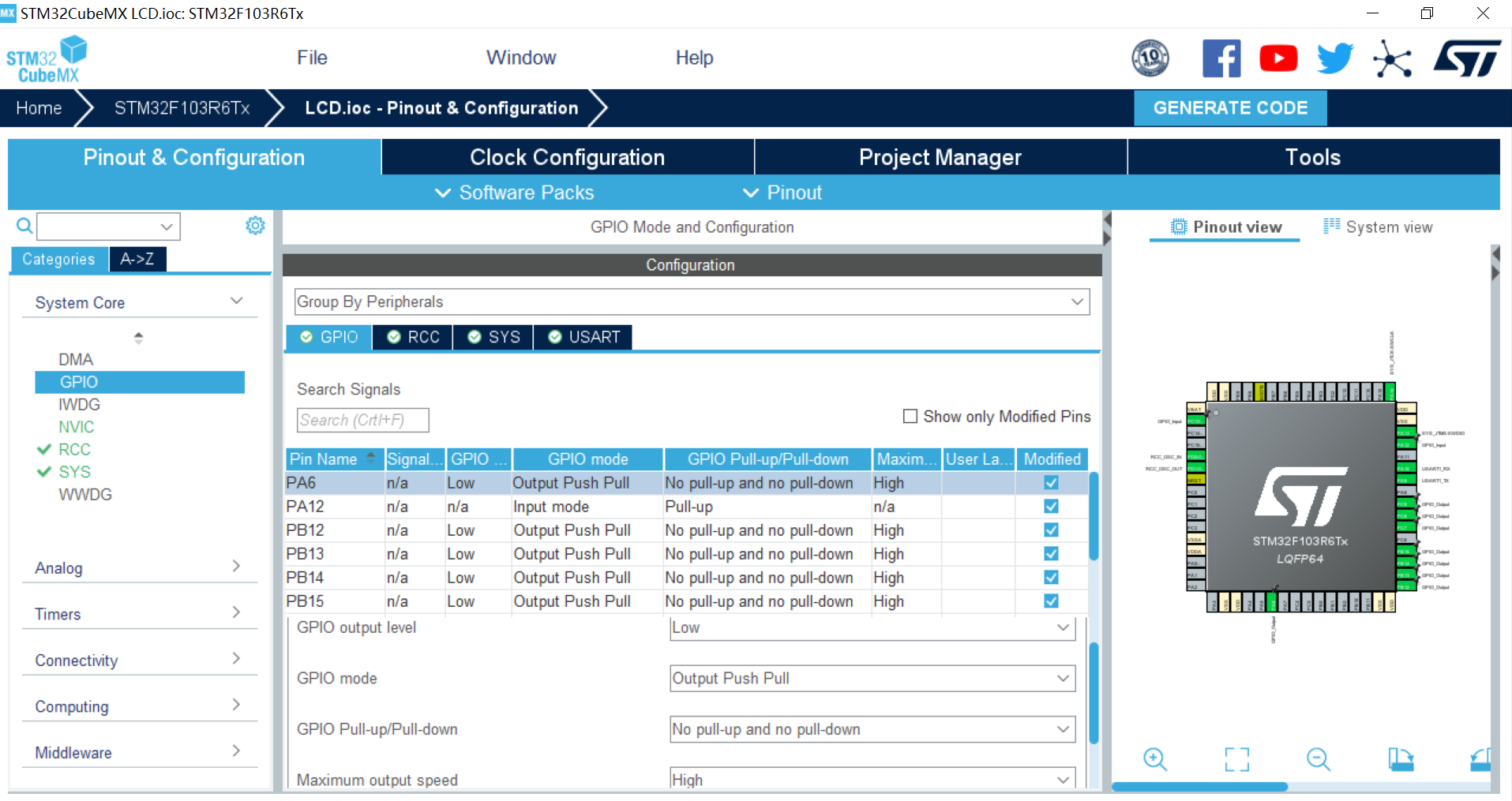 STM32F103以SPI 驱动128*128的TFT彩屏，LCD驱动为ST7735s，程序使用CubeMX的HAL库开发方式，另外也做了标准库的程序移植_lcdst7735s与 ...