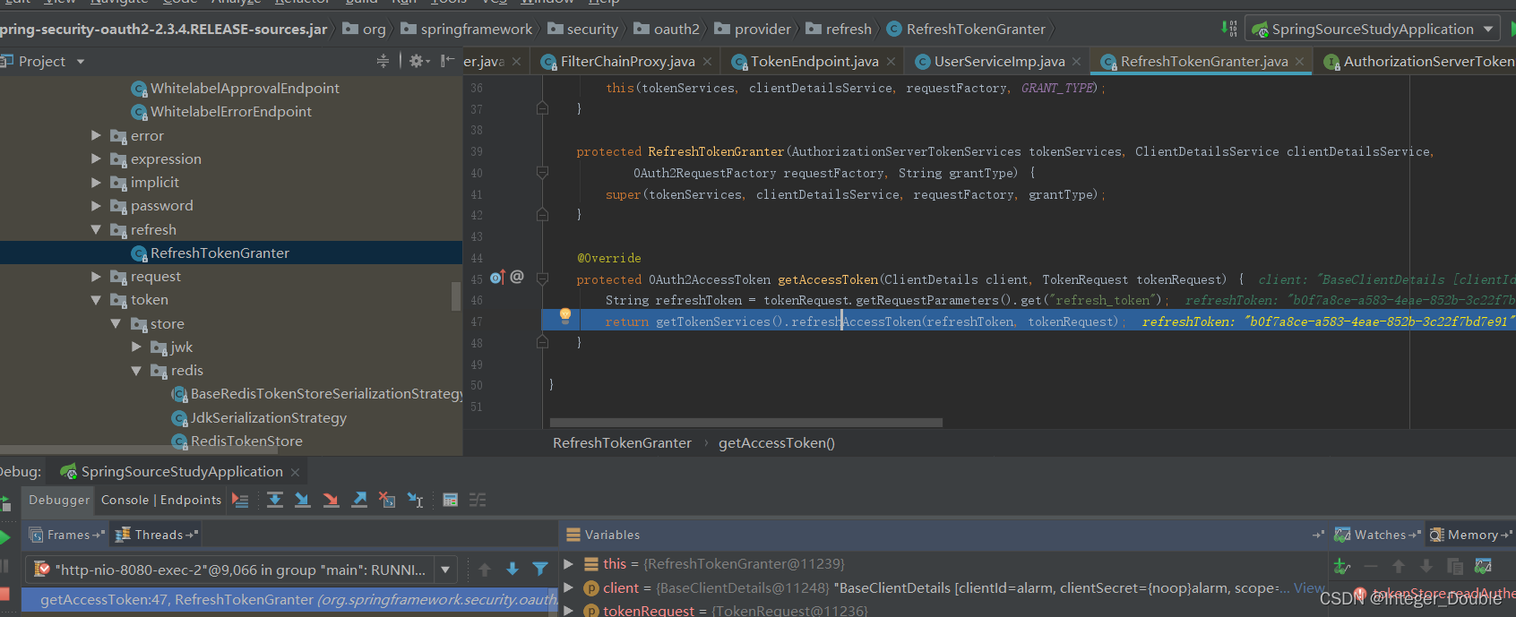spring-cloud-starter-oauth2 密码模式认证过程-CSDN博客