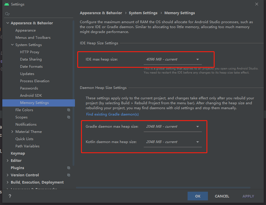 AndroidStudio打包出现OOM解决方法_gradle daemon max heap size-CSDN博客