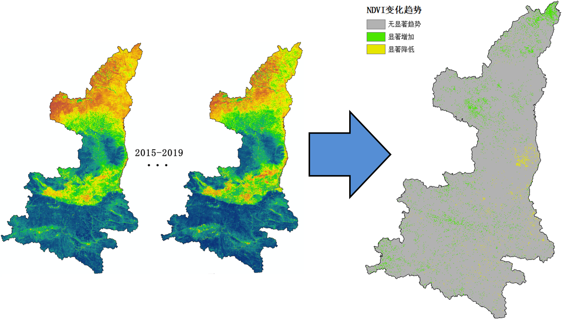 【MODIS数据处理#11】例六：绘制NDVI多年变化趋势空间分布图_modis数据处理#11】例六:绘制ndvi多年变化趋势空间分布图-CSDN博客