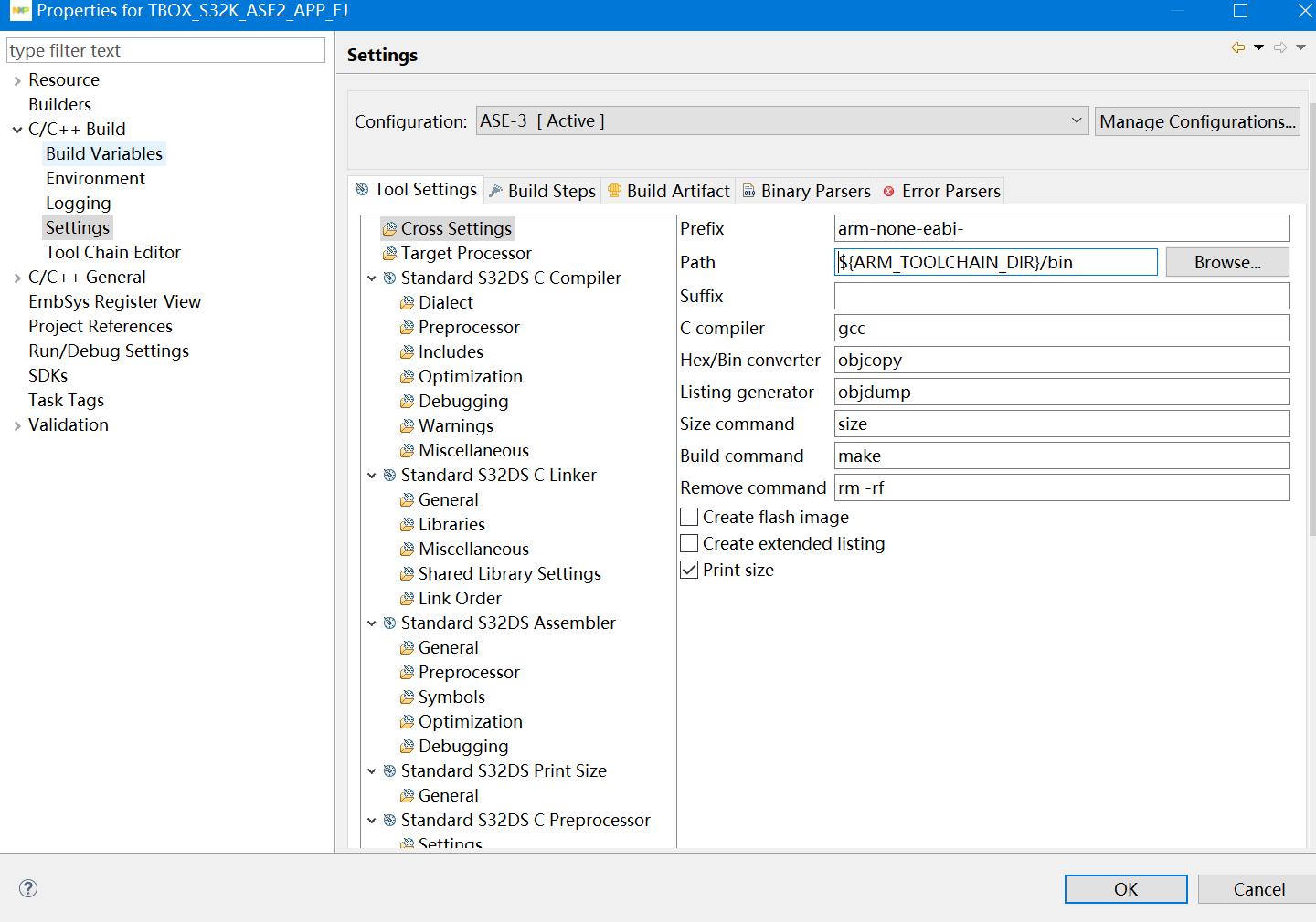S32 Design Studio项目属性配置解析_s32ds linked resources-CSDN博客