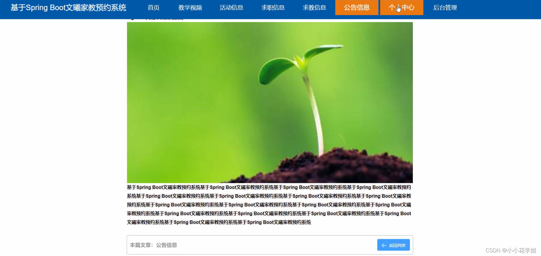 Springboot毕设项目文曦家教平台8u1v9（javavuemybatismavenmysql）家教网源码springboot Vue Csdn博客
