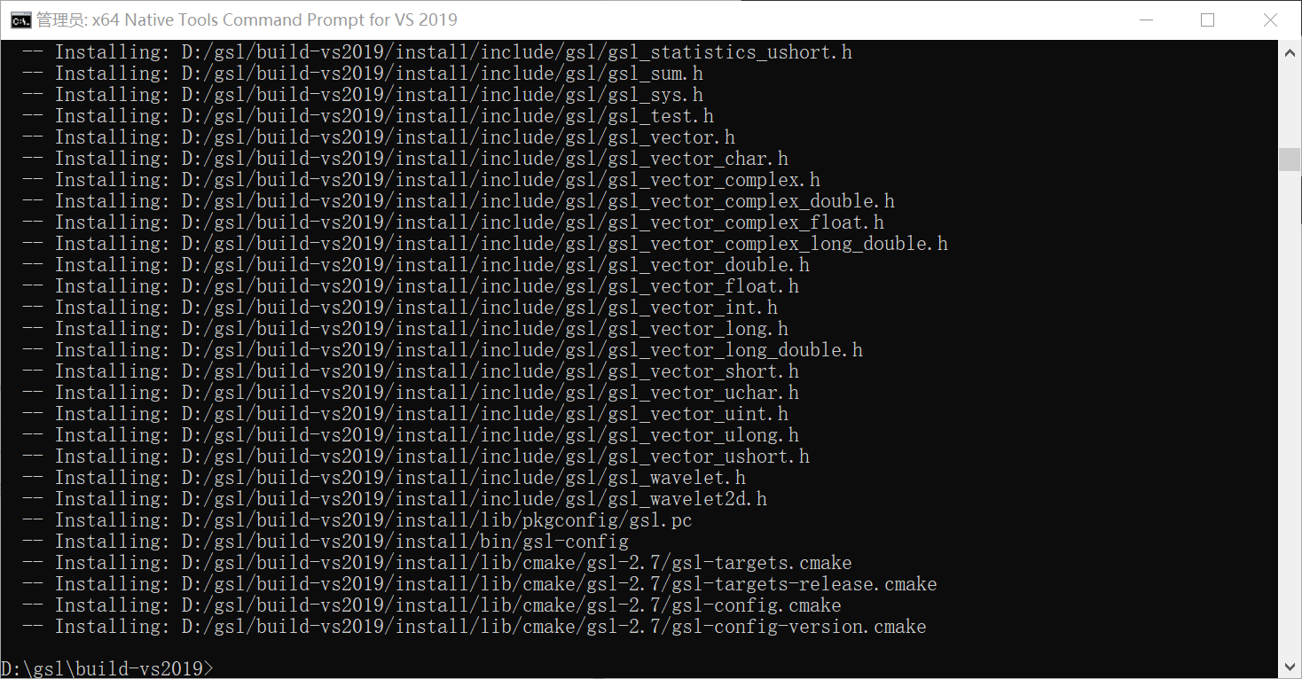 VS2019下编译与配置GSL2.7【Release x64版】_vs2013 gsl2.5-CSDN博客
