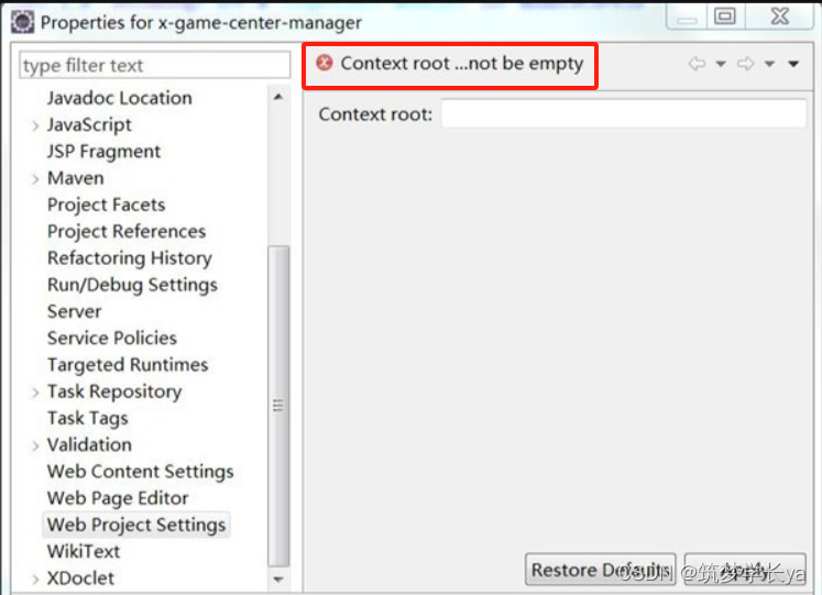 eclipse导入idea项目Context root cannot be empty问题_context path cannot be ...