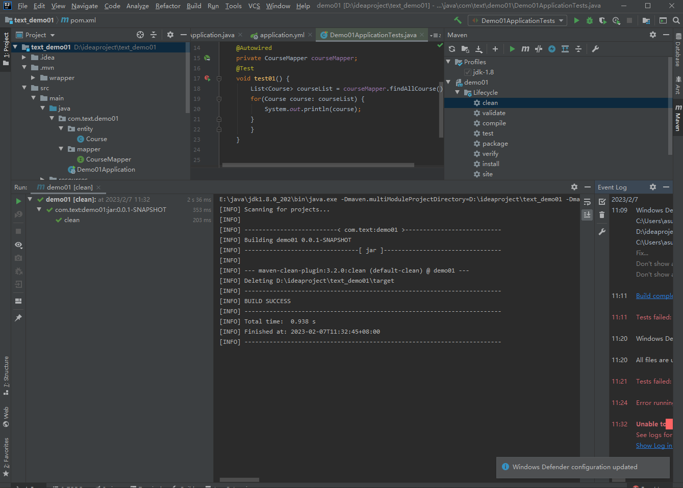 Error running ‘demo01 [clean]‘: No valid Maven installation found. Either set the home directory ...