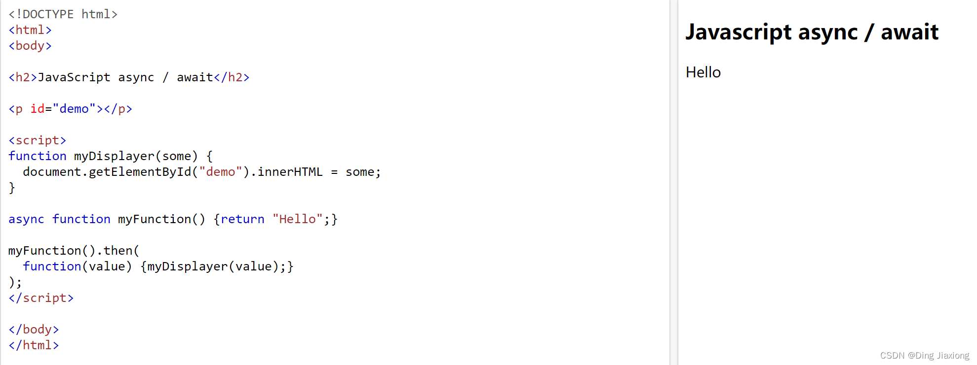 JavaScript 66 JavaScript Async 66.4 JavaScript Async