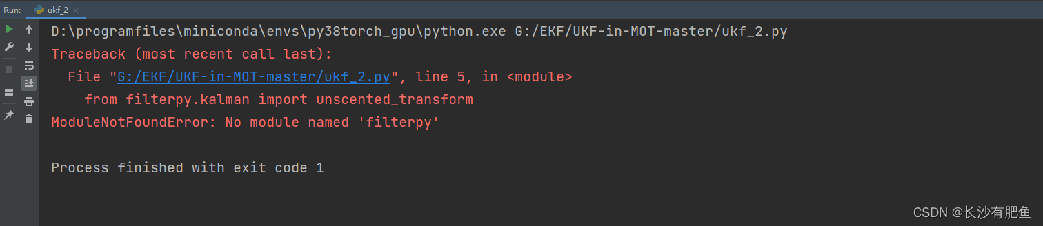 ModuleNotFoundError: No module named ‘filterpy‘_modulenotfounderror: no module named 'filterpy ...