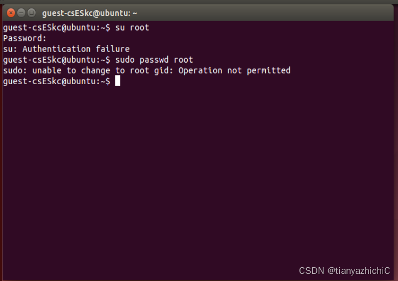 sudo: unable to change to root gid: Operation not permitted-CSDN博客