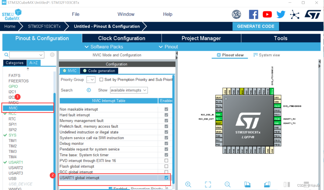 HAL中断方式实现串口通信-CSDN博客