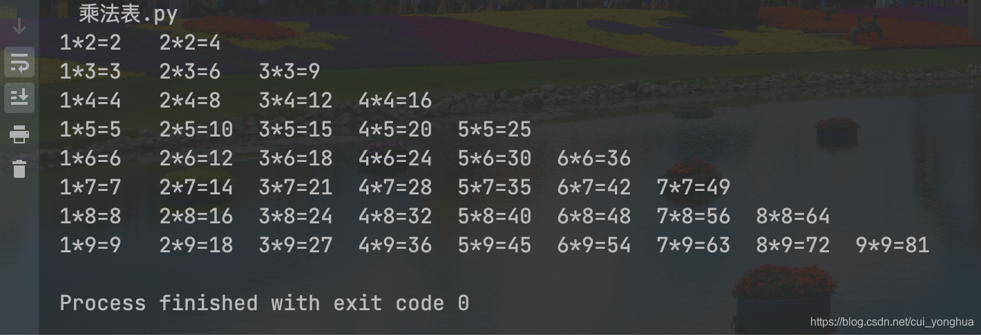 用python 打印九九乘法表的7种方式 (python经典编程案例)python打印九九乘法表 Csdn博客