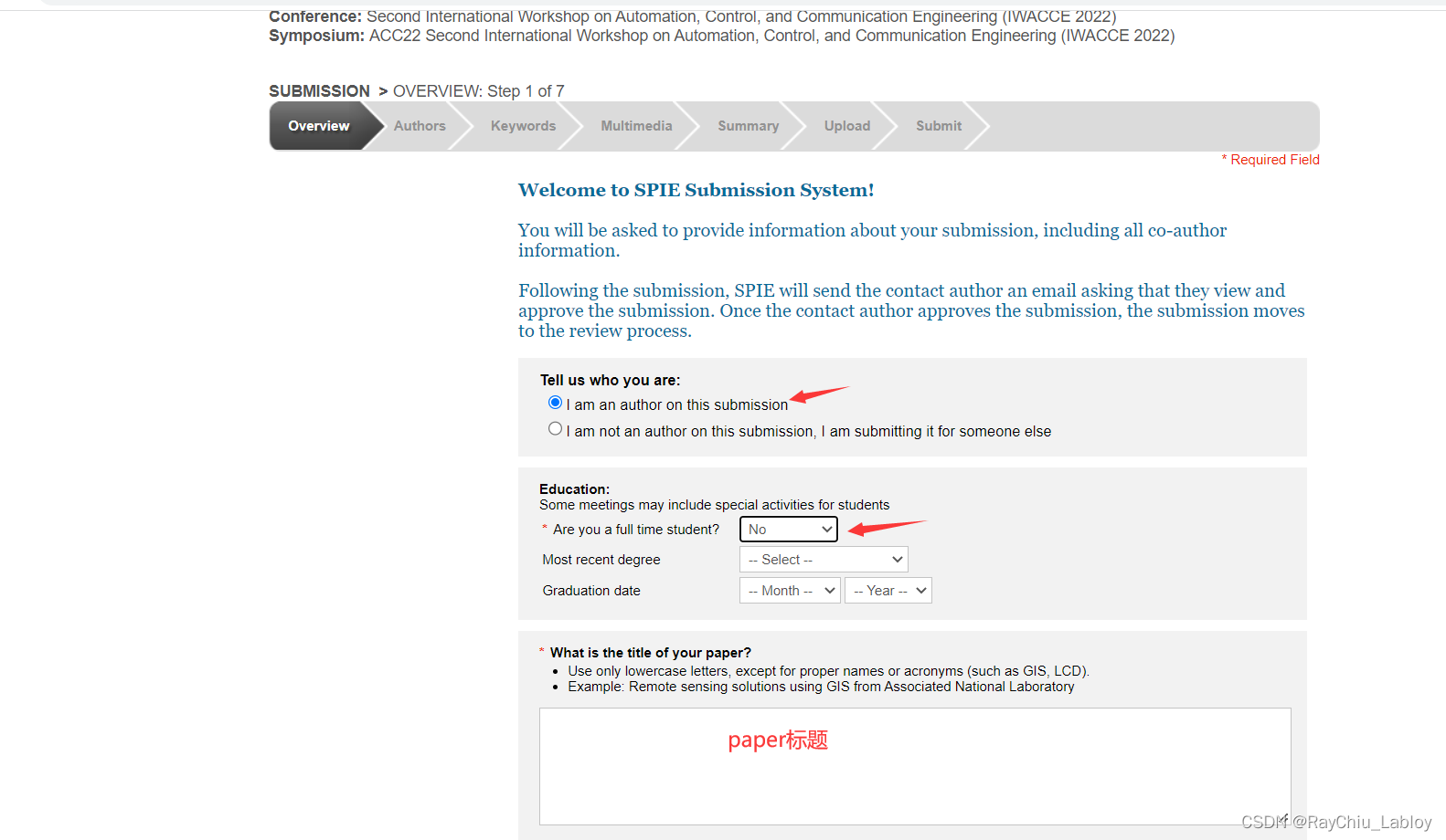 SPIE如何上传论文_spie投稿流程-CSDN博客