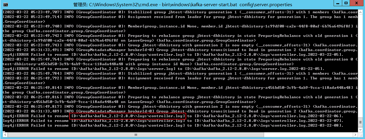 记一次Kafka log4j报错 windows_kafka failed to rename controller.log-CSDN博客
