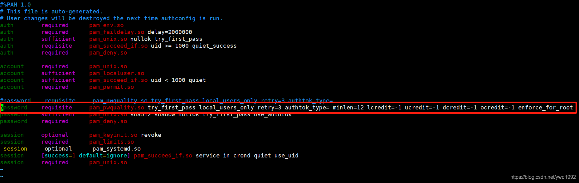 Linux 密码复杂策略设置linux密码复杂度策略设置 Csdn博客 