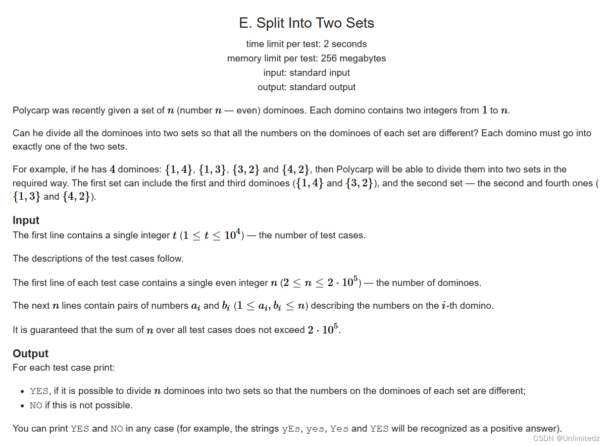 E. Split Into Two Sets-CSDN博客